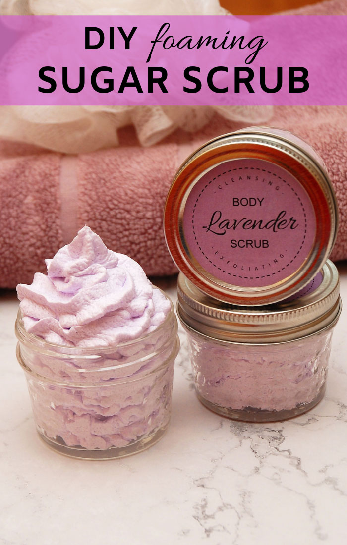 DIY Foaming Lavender Sugar Scrub Recipe Cleanses Exfoliates DIY