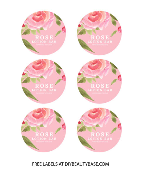 The Most Beautiful DIY Rose Lotion Bars You Can Make [Recipe + Labels ...