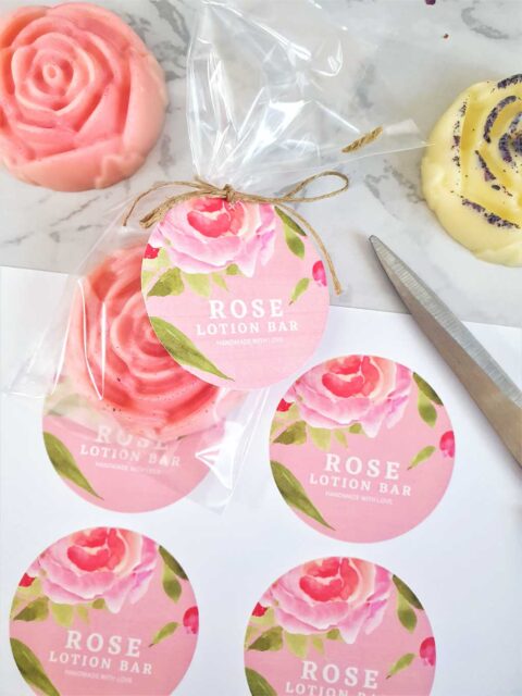 The Most Beautiful DIY Rose Lotion Bars You Can Make [Recipe + Labels ...